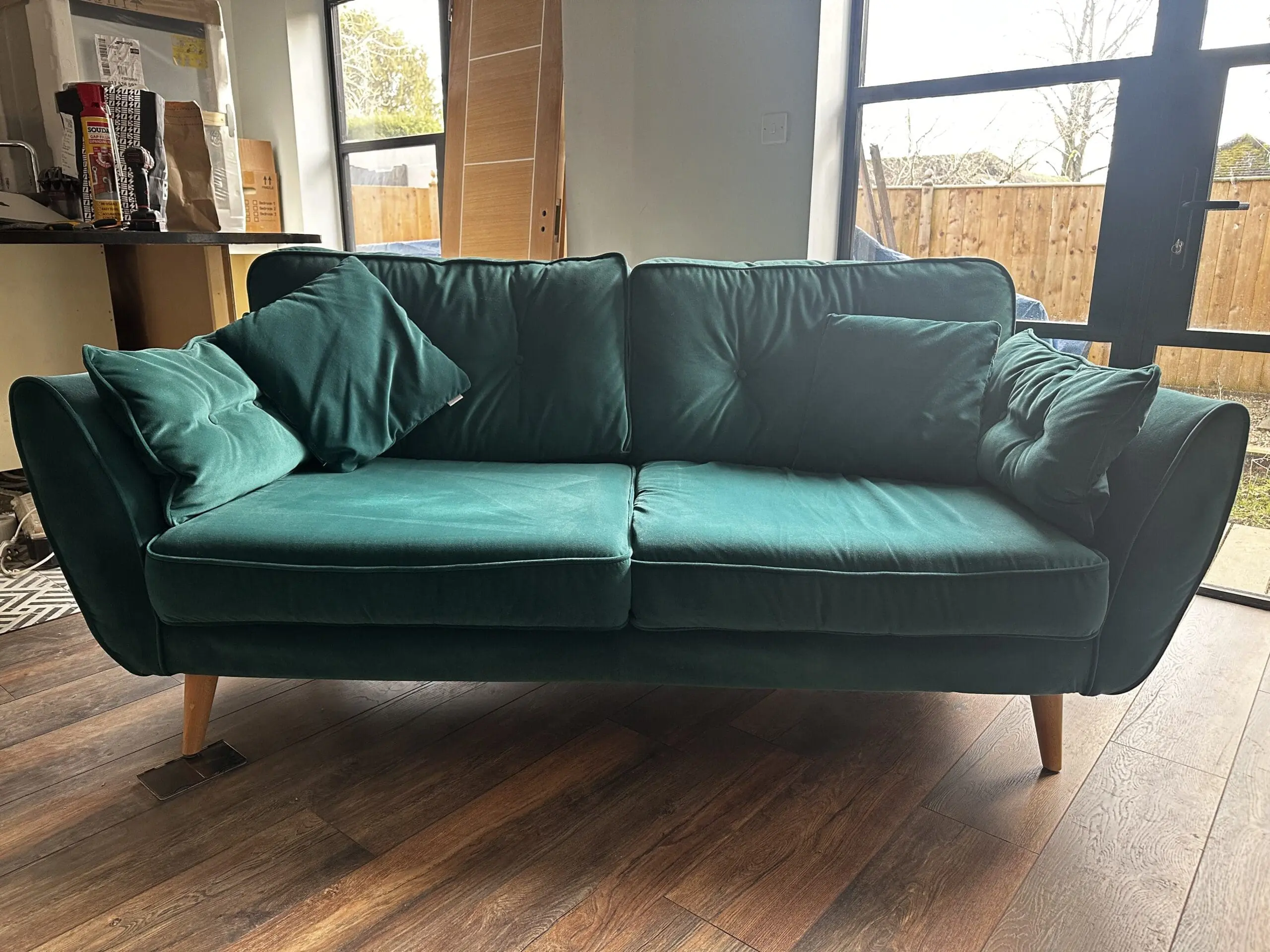French Connection Zinc Green 3 Seater Sofa Sofalistic The Sofa Marketplace buy and sell preloved sofas nationwide