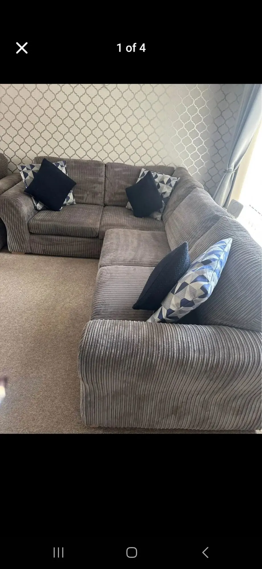 Grey corna sofa with large cuddle chair – Sofalistic | The Sofa ...