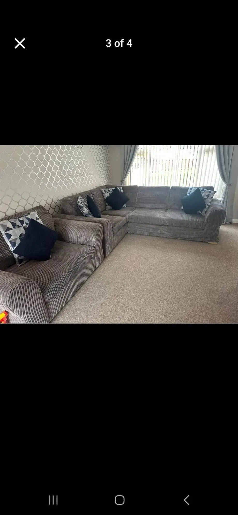 Grey corna sofa with large cuddle chair – Sofalistic | The Sofa ...