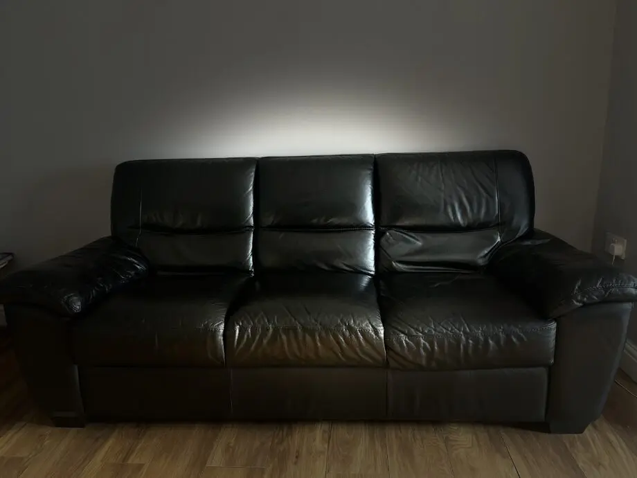 DFS Black Leather 3 Seater Sofa – Sofalistic | The Sofa Marketplace ...