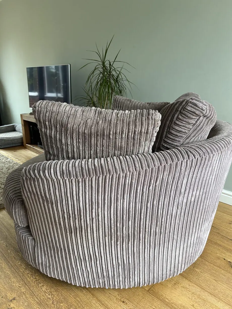 DFS Grey 3 seater sofa and cuddle chair – Sofalistic | The Sofa ...