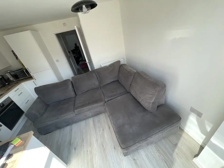 DFS Grey Orka Corner Sofa and Footstool – Sofalistic | The Sofa ...