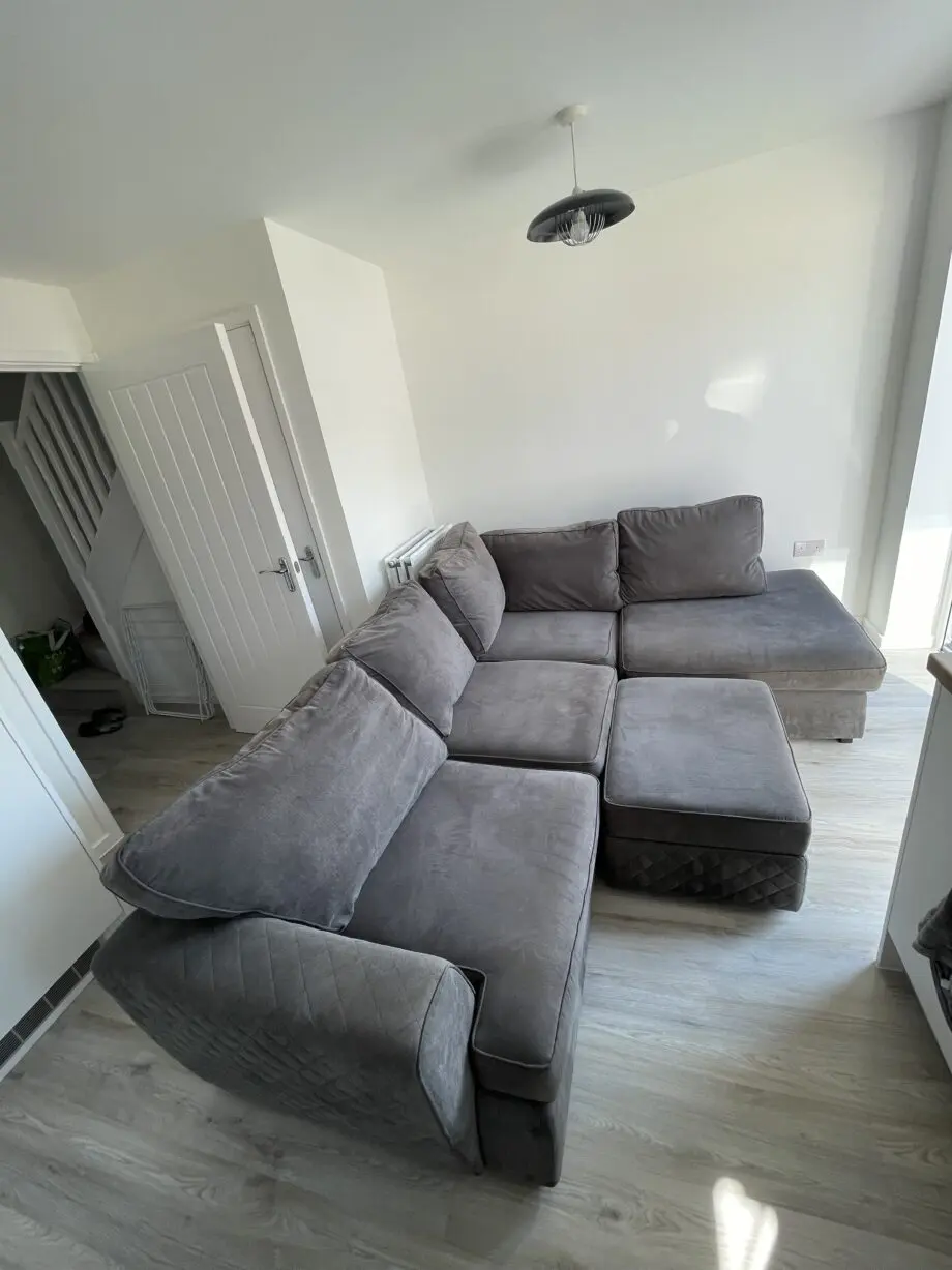 DFS Grey Orka Corner Sofa and Footstool – Sofalistic | The Sofa Marketplace, buy and sell ...