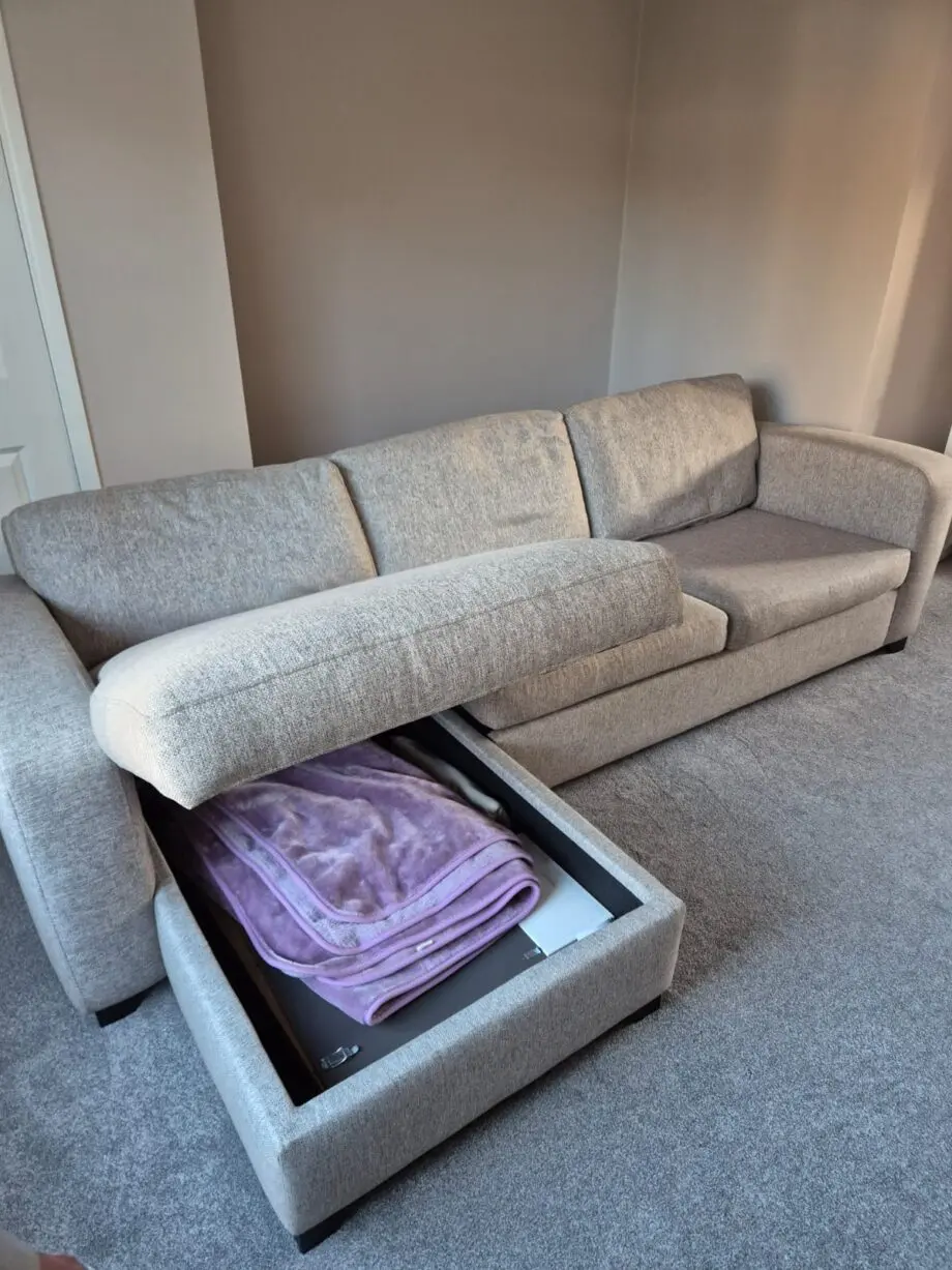 DFS Corner Sofa with sofa bed and chaise lounge – Sofalistic | The Sofa ...