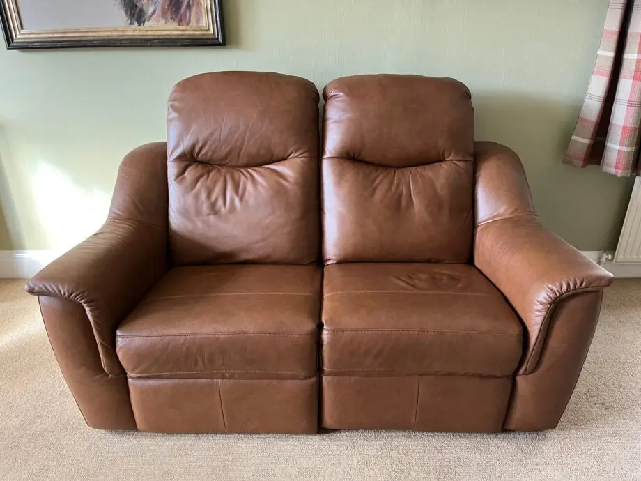 G Plan Firth Dallas Tan Electirc Reclining 2 Seater Sofa – Sofalistic ...