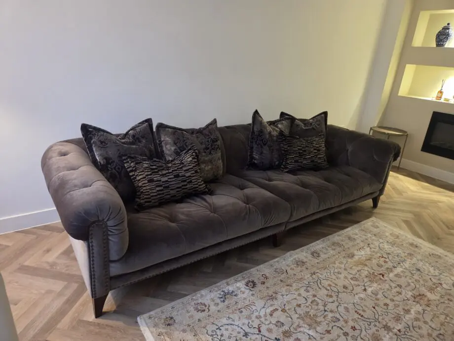 Roosevelt Deep 4 Seat Sofa In Fabric Grade A Oracle Chocolate With ...