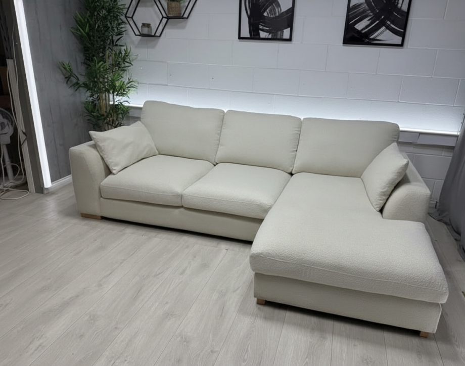 DFS Calix Beige L Shape Corner Sofa With Chaise Lounge For Sale ...