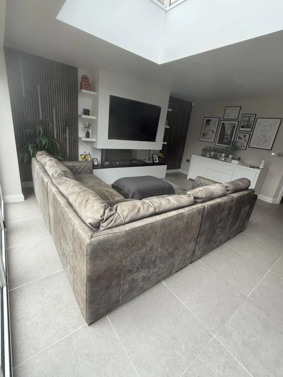 Grey Leather Sofa – Sofalistic | The Sofa Marketplace, buy and sell ...