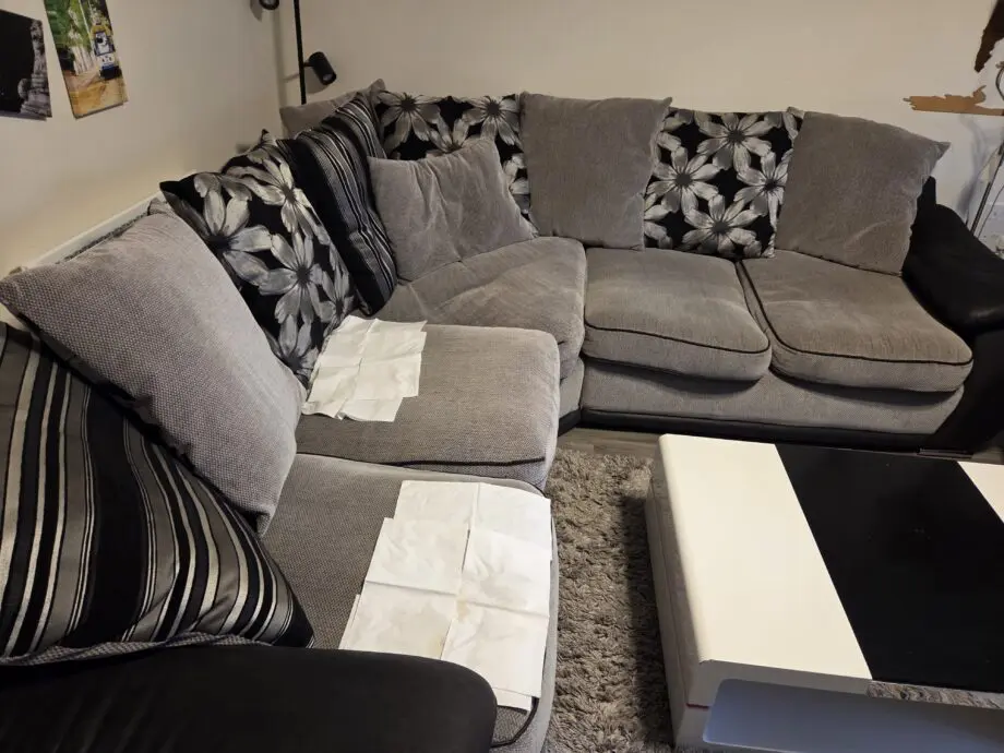 SCS grey Lshaped 5seater sofa – Sofalistic | The Sofa Marketplace, buy ...