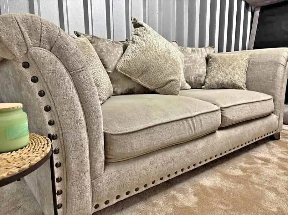 Oatmeal/Beige Harrison 3 Seater & 2 Seater High Back Sofas in Stock ...