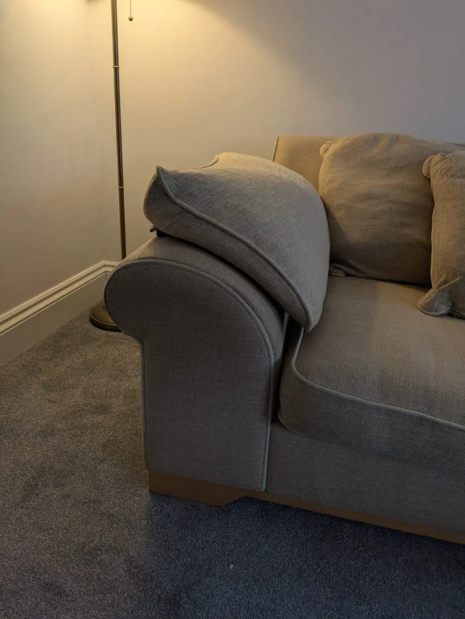 Large Beige Linen Sofa – Sofalistic | The Sofa Marketplace, buy and ...