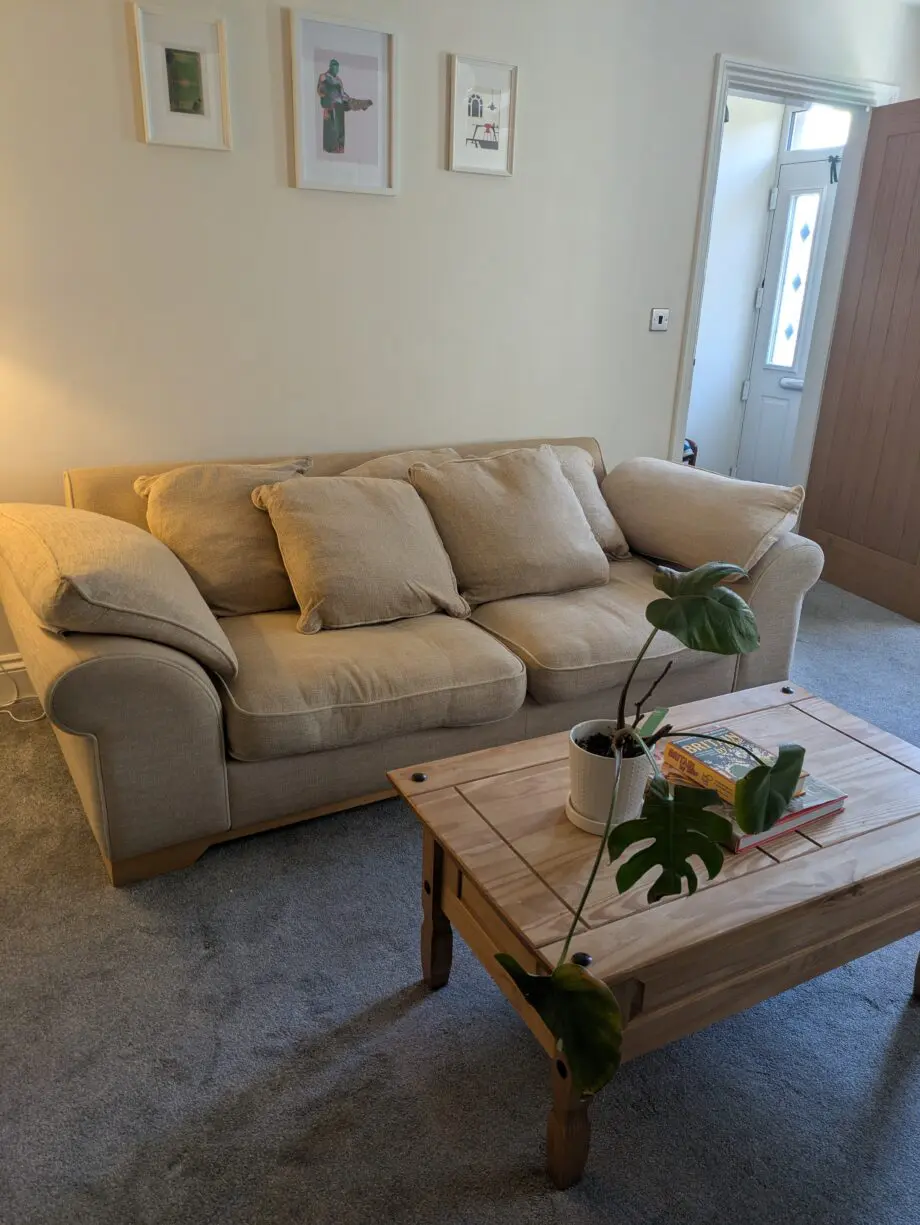 Large Beige Linen Sofa – Sofalistic | The Sofa Marketplace, buy and ...