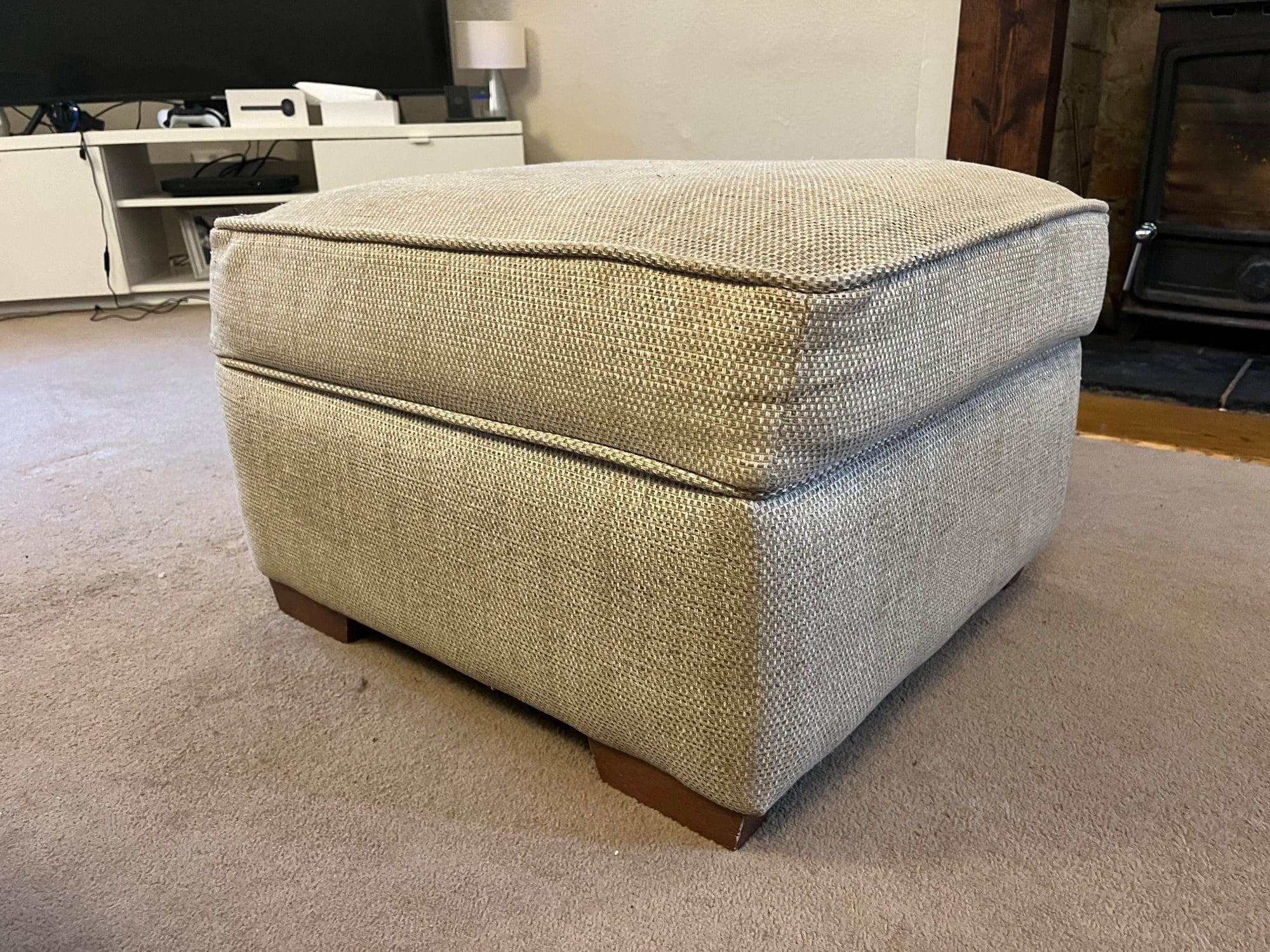 DFS Natural 3 Seater, Chair and Footstool – Sofalistic | The Sofa ...