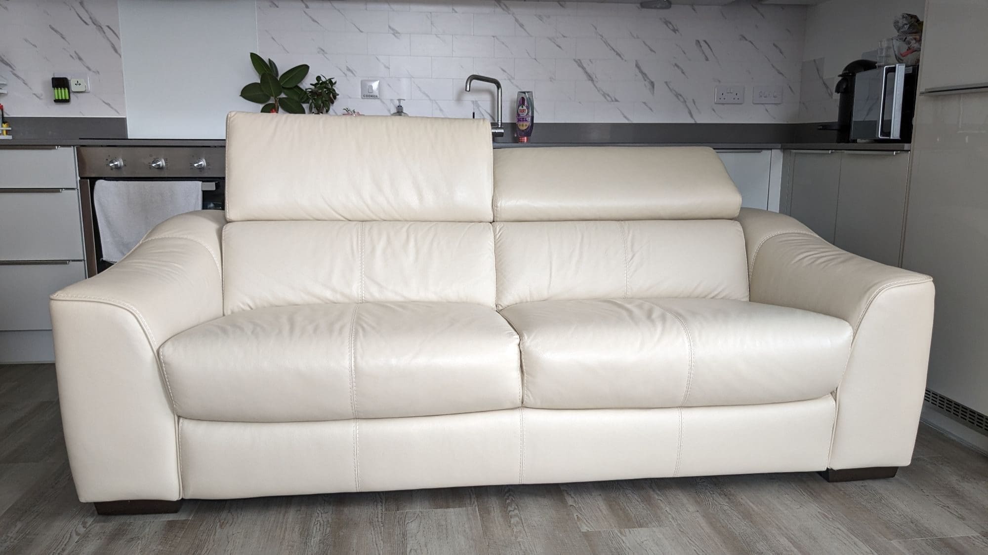 Furniture village white leather sofas store