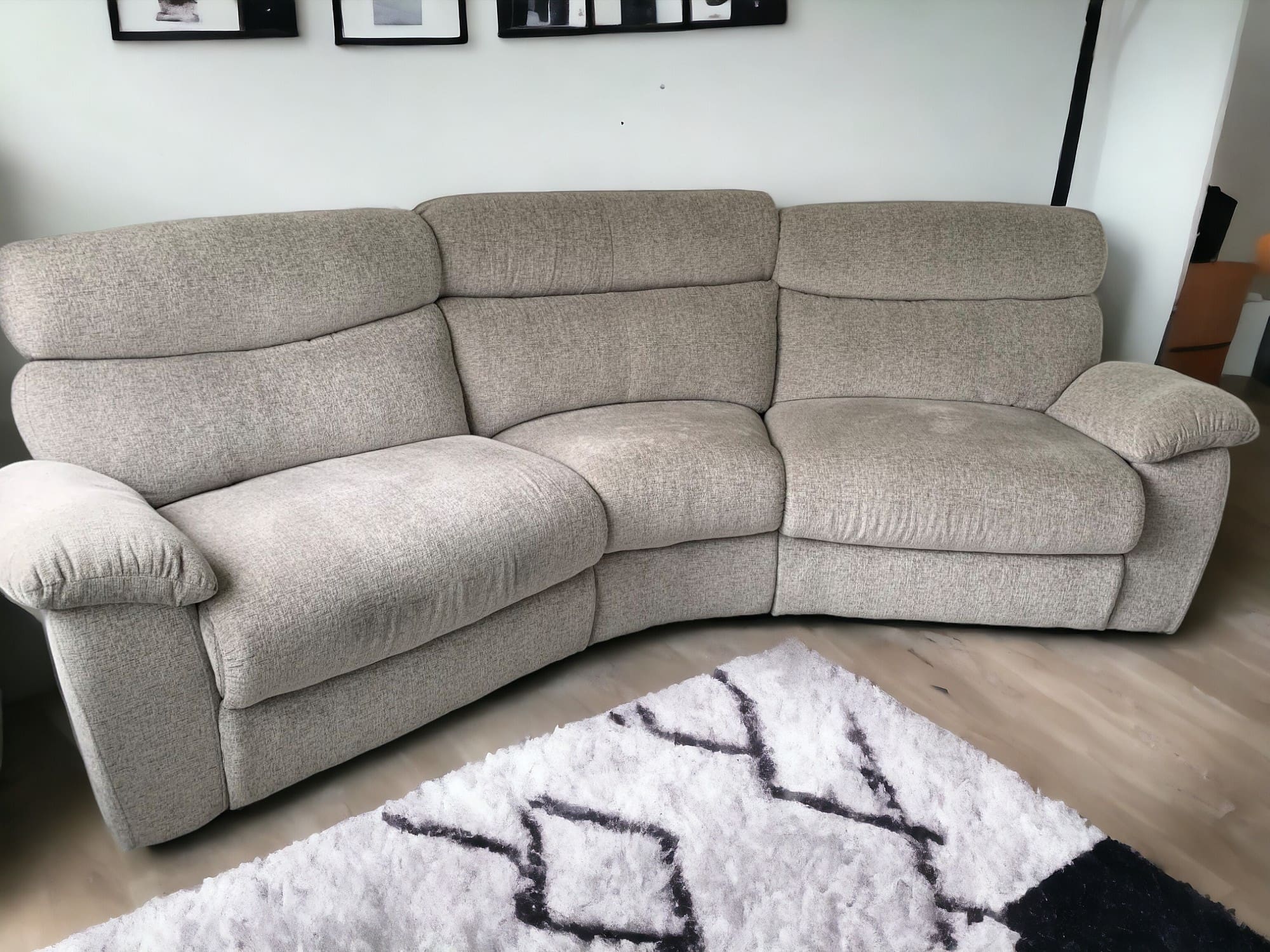 Scs curved sofa store