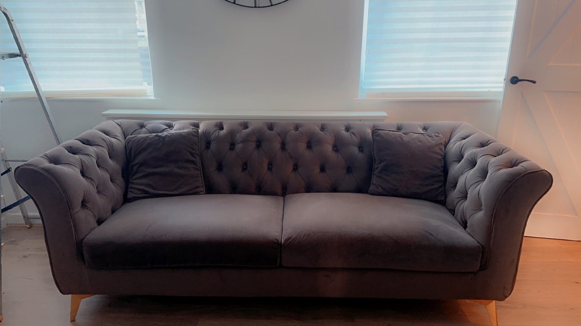 Wayfair 2 and 3 Seater Chocolate Brown Chesterfield Style