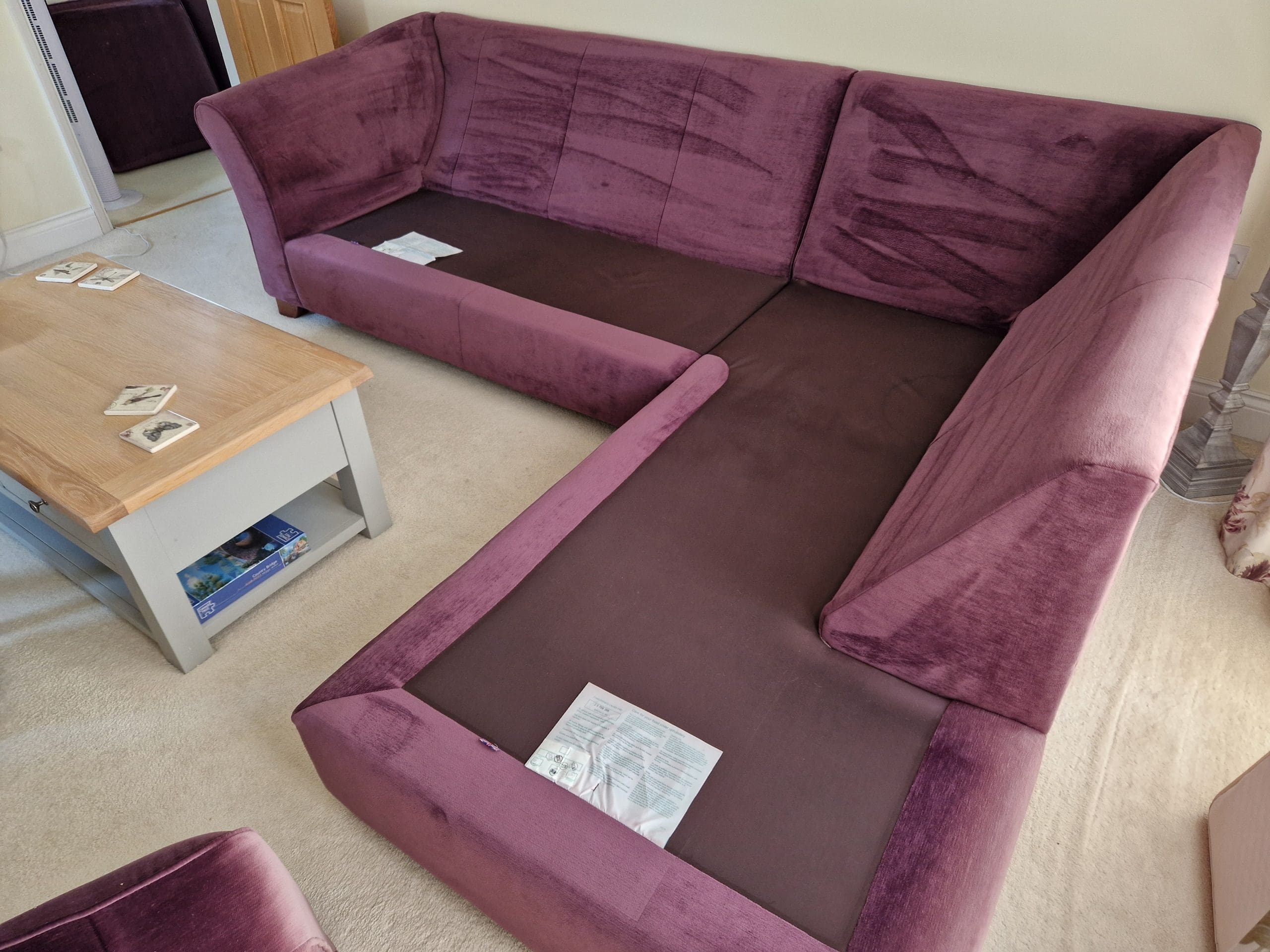 Marks and Spencer Maroon Corner Sofa – Sofalistic | The Sofa ...