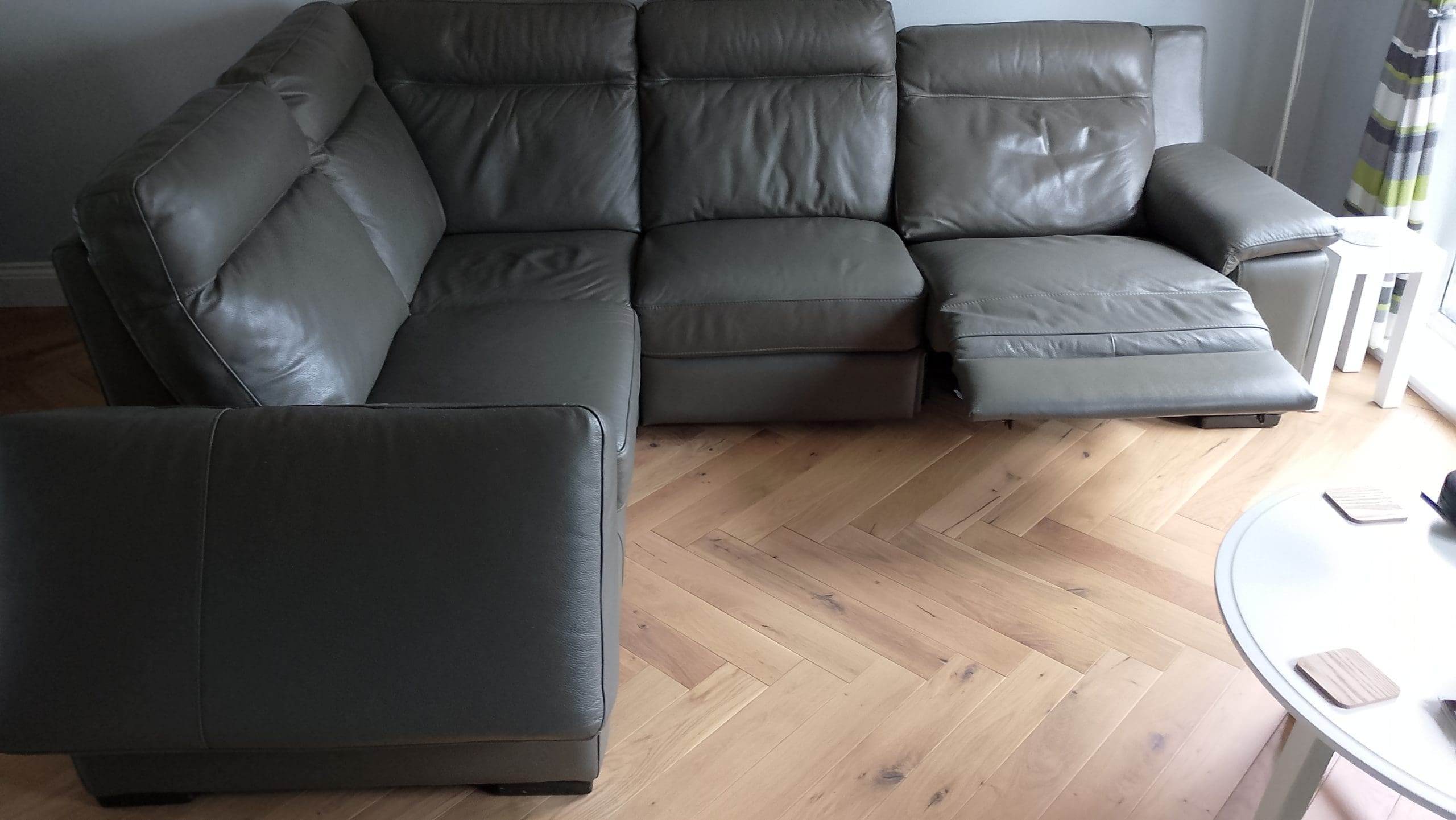 Harveys Leather Grey Corner Unit – Sofalistic | The Sofa Marketplace ...