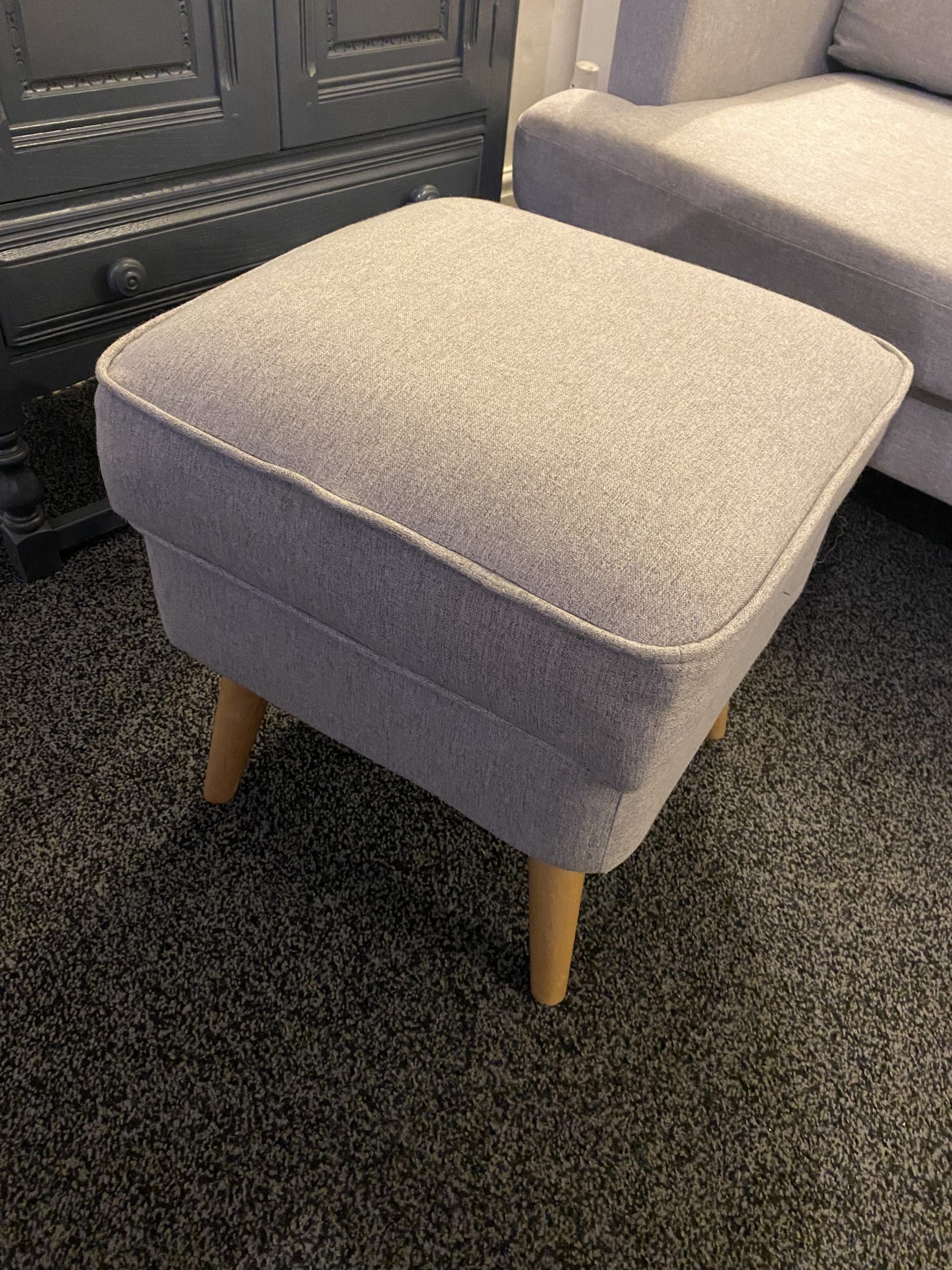 Light Grey 3 seater Sofa with foot stool – Sofalistic | The Sofa ...