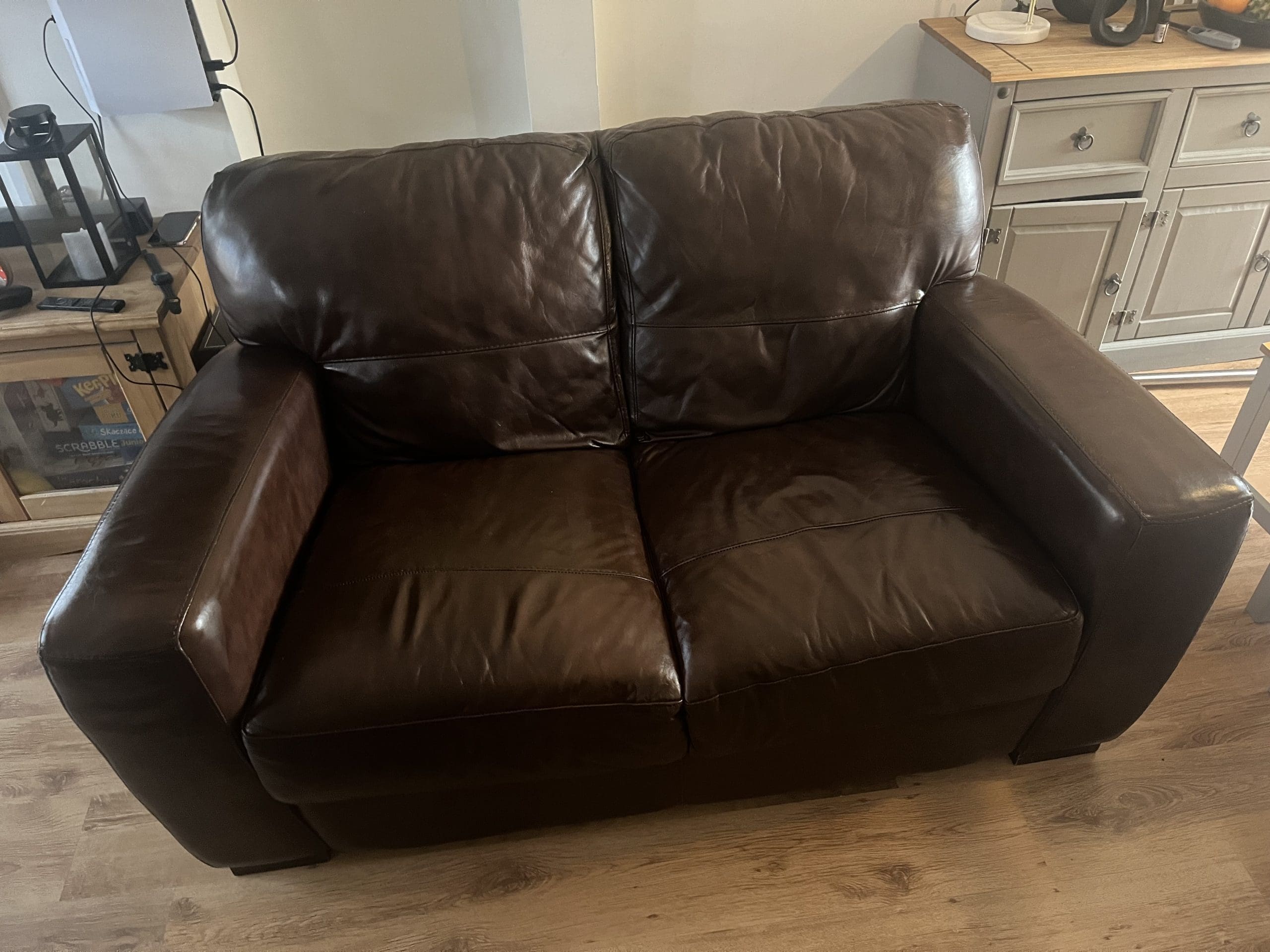Faux leather sofa dfs store