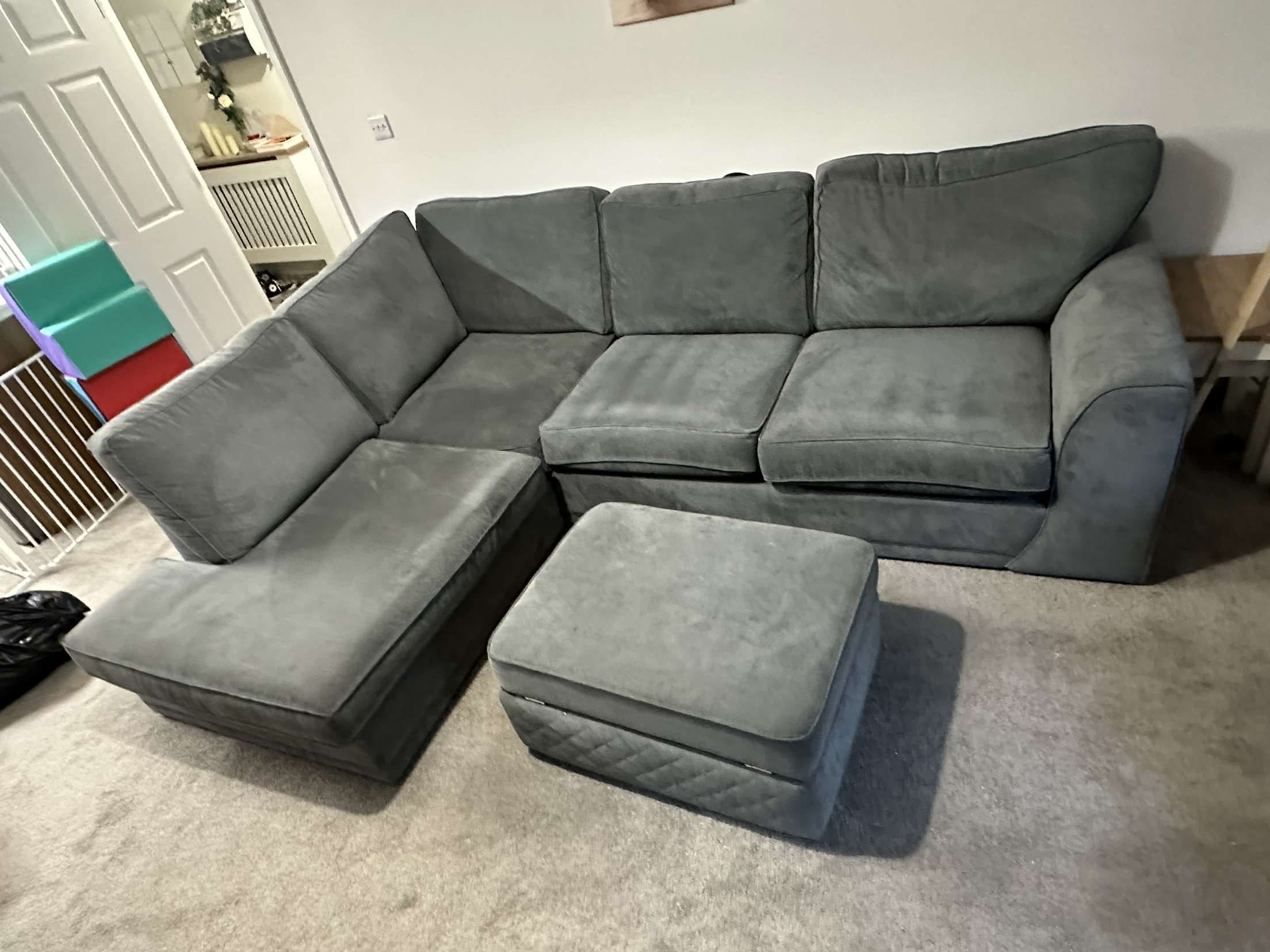 DFS ORKA Grey Corner Sofa – Sofalistic | The Sofa Marketplace, buy and ...