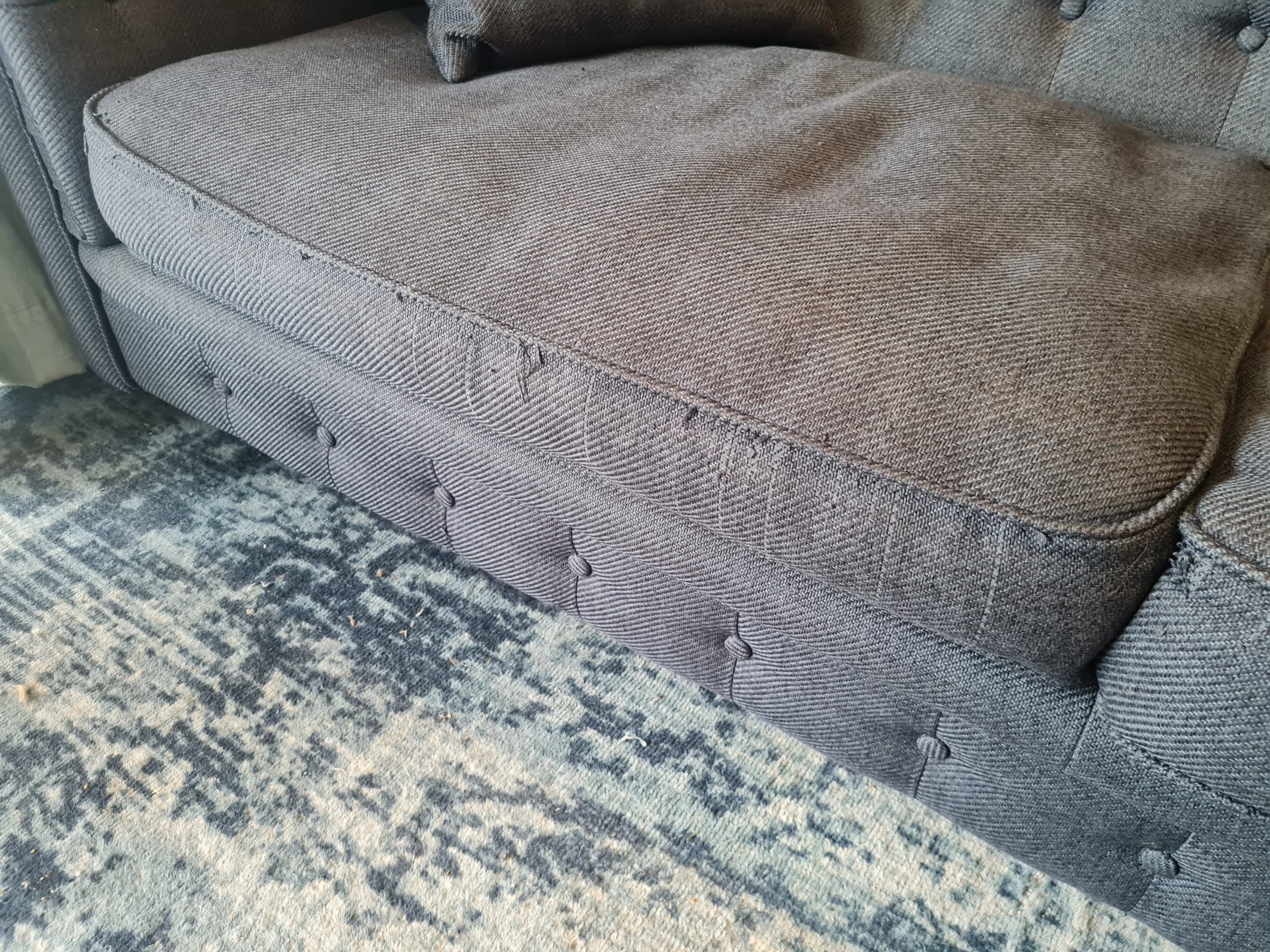 Branagh 3 seater Chesterfield Sofa in Grey Sofalistic The Sofa Marketplace buy and sell preloved sofas nationwide