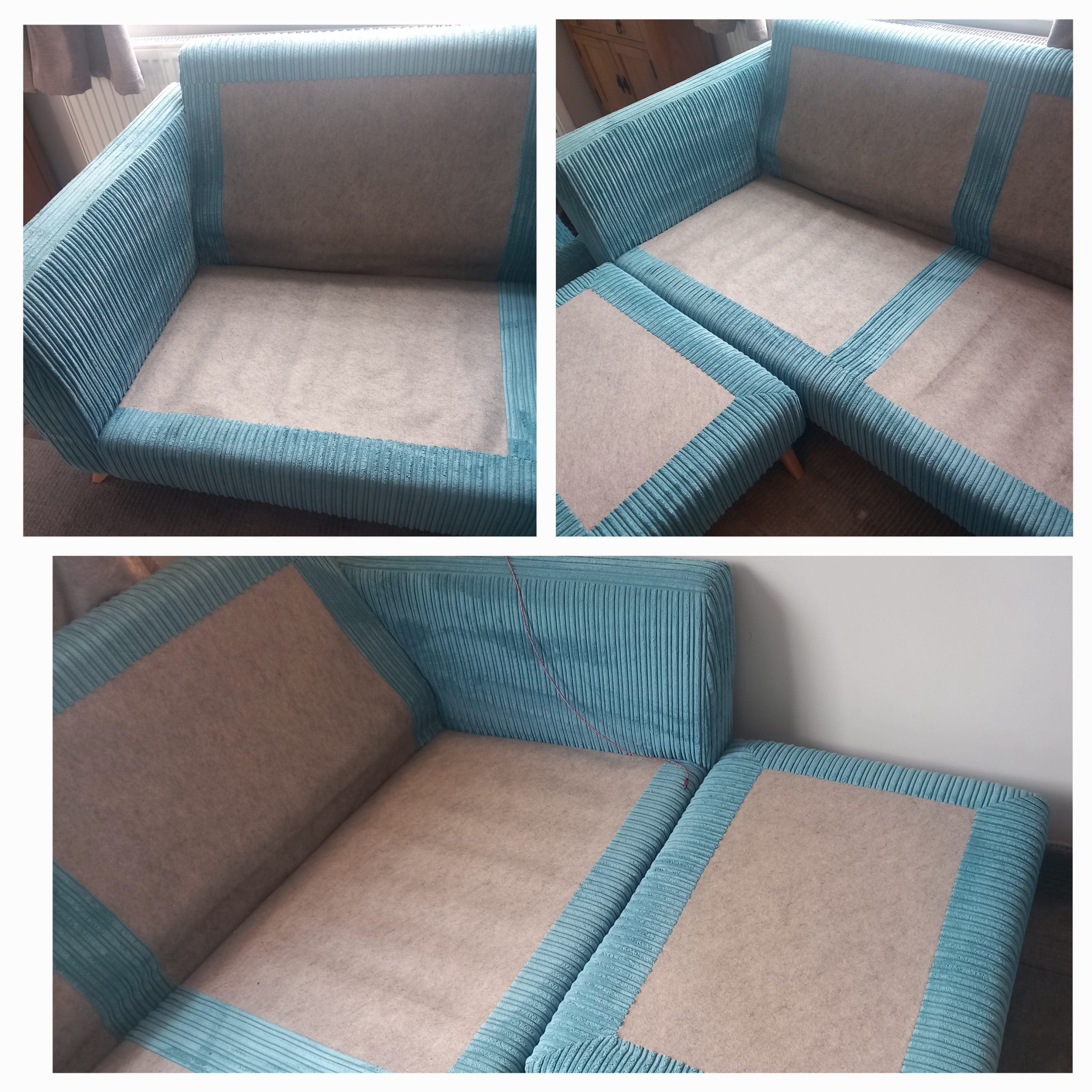 DFS chaise longue sofa in Teal cord. – Sofalistic | The Sofa ...