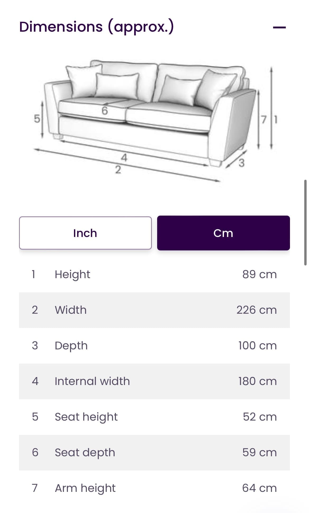 DFS Sophia 3 Seater Sofa – Grey Combination – Sofalistic | The Sofa ...