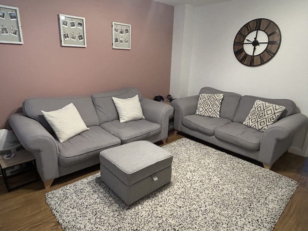 Grey 3 seater, 2 seater and ottoman storage foot stool – Sofalistic ...