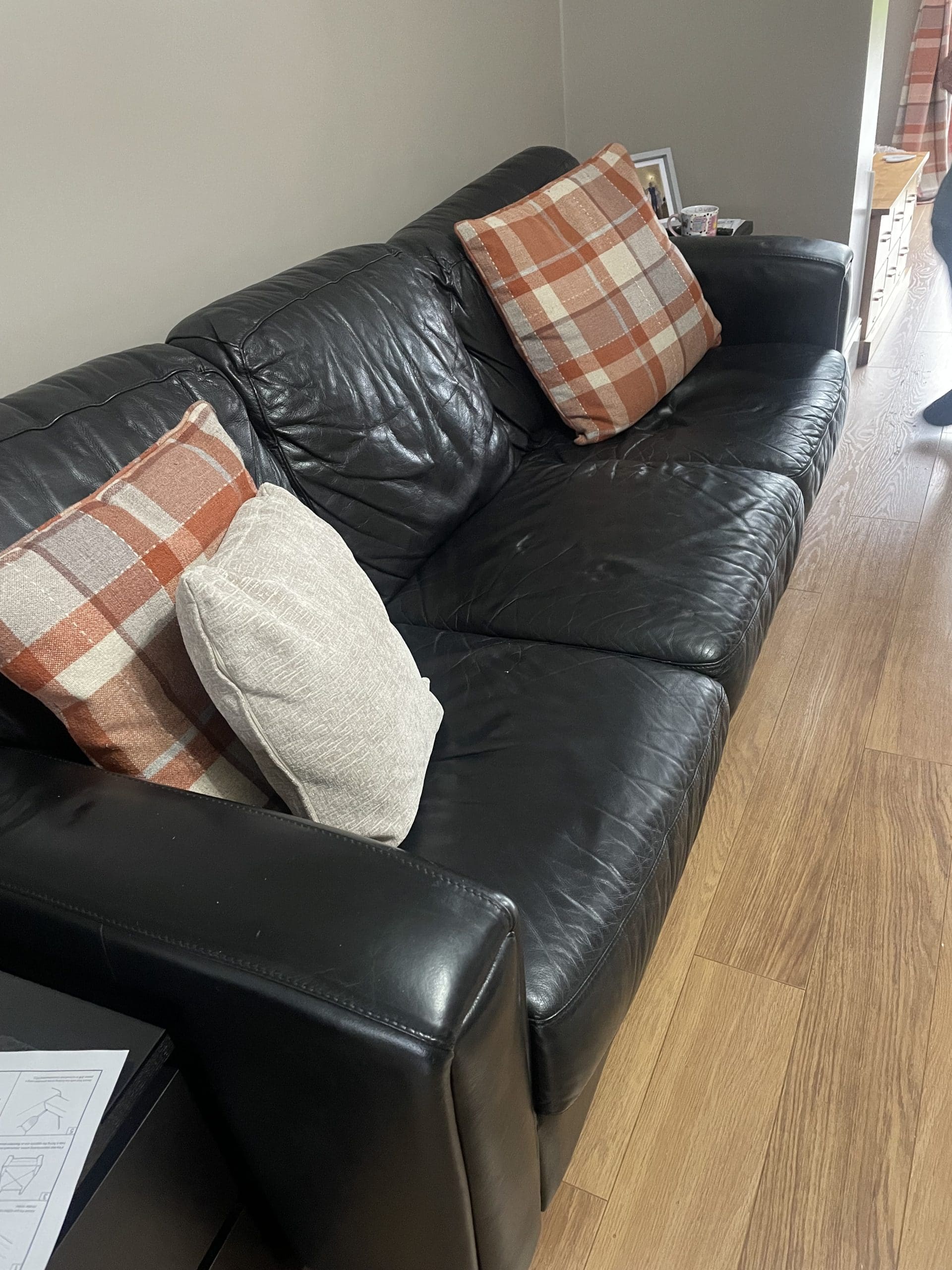 Real leather 3 seater sofa – Sofalistic | The Sofa Marketplace, buy and ...