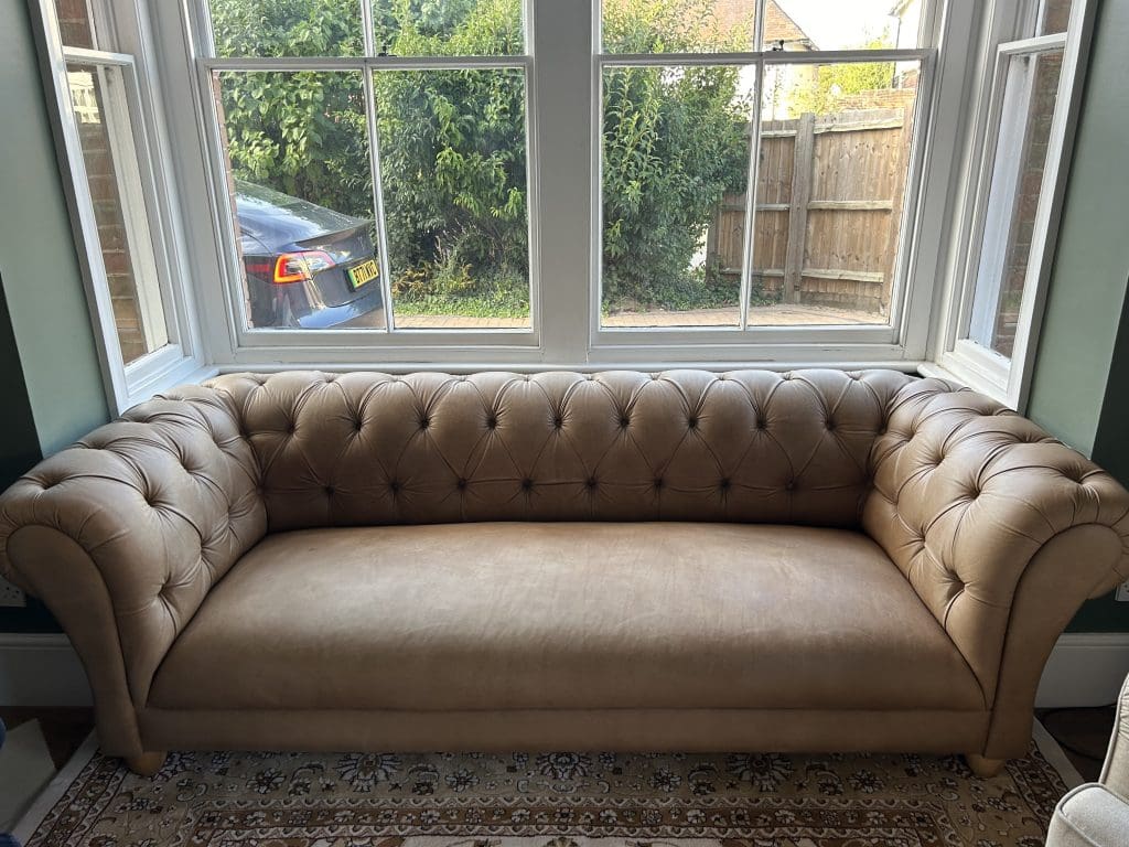 Loaf Chesterfield light brown leather sofa – Sofalistic | The Sofa ...