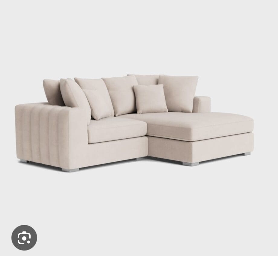 Sofa club Bakerloo luxe faux suede corner sofa in skimming stone