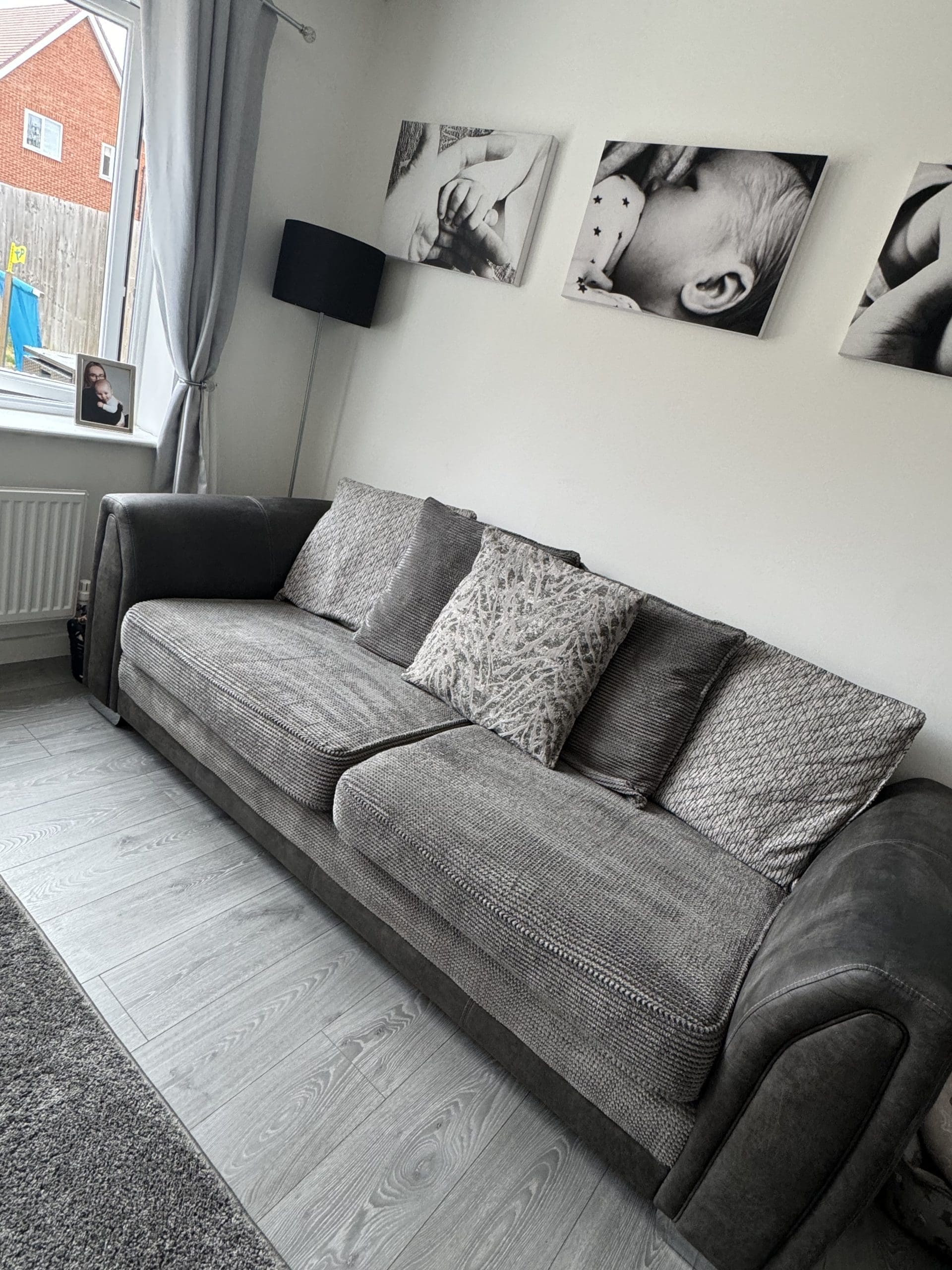 Dark grey sofa dfs store