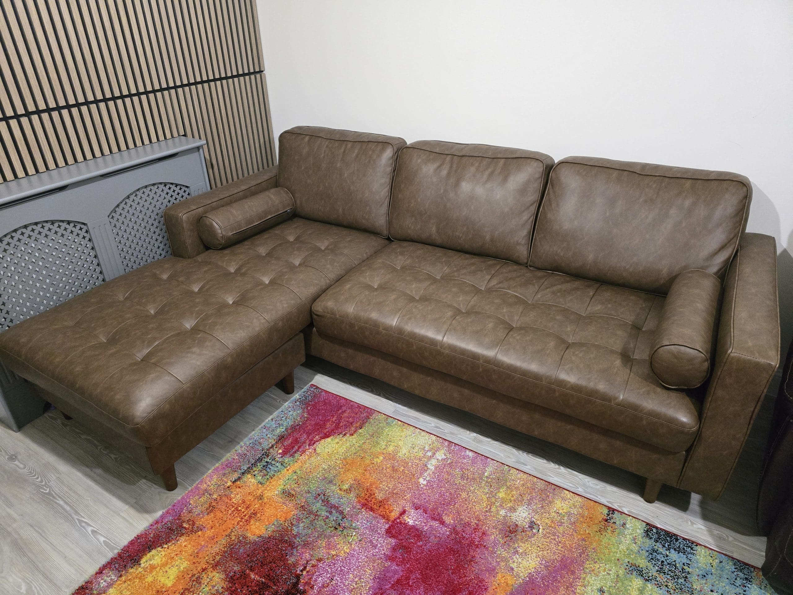 Zoe Faux Leather Corner Sofa – Sofalistic | The Sofa Marketplace, buy ...