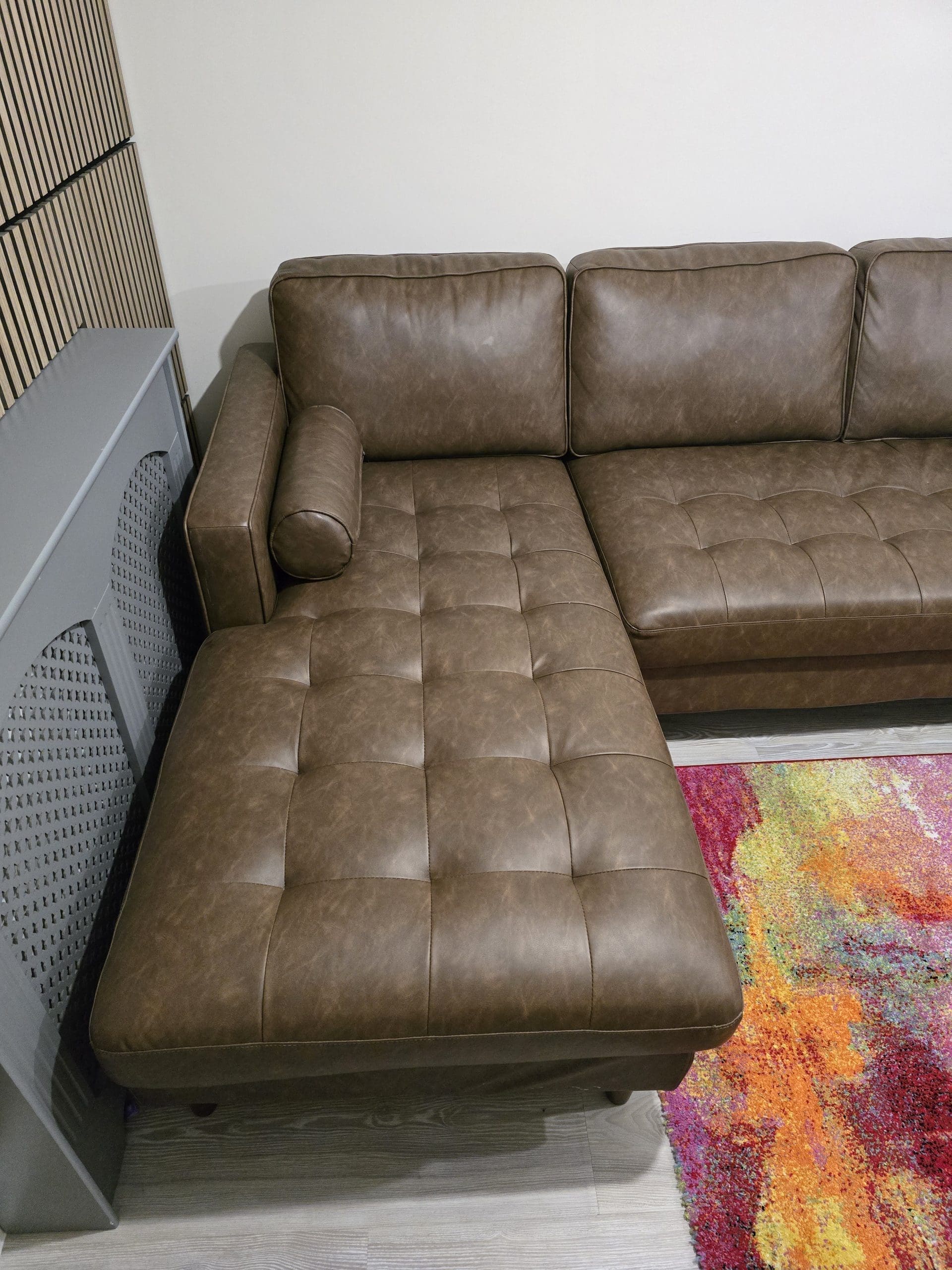 Zoe Faux Leather Corner Sofa – Sofalistic | The Sofa Marketplace, buy ...