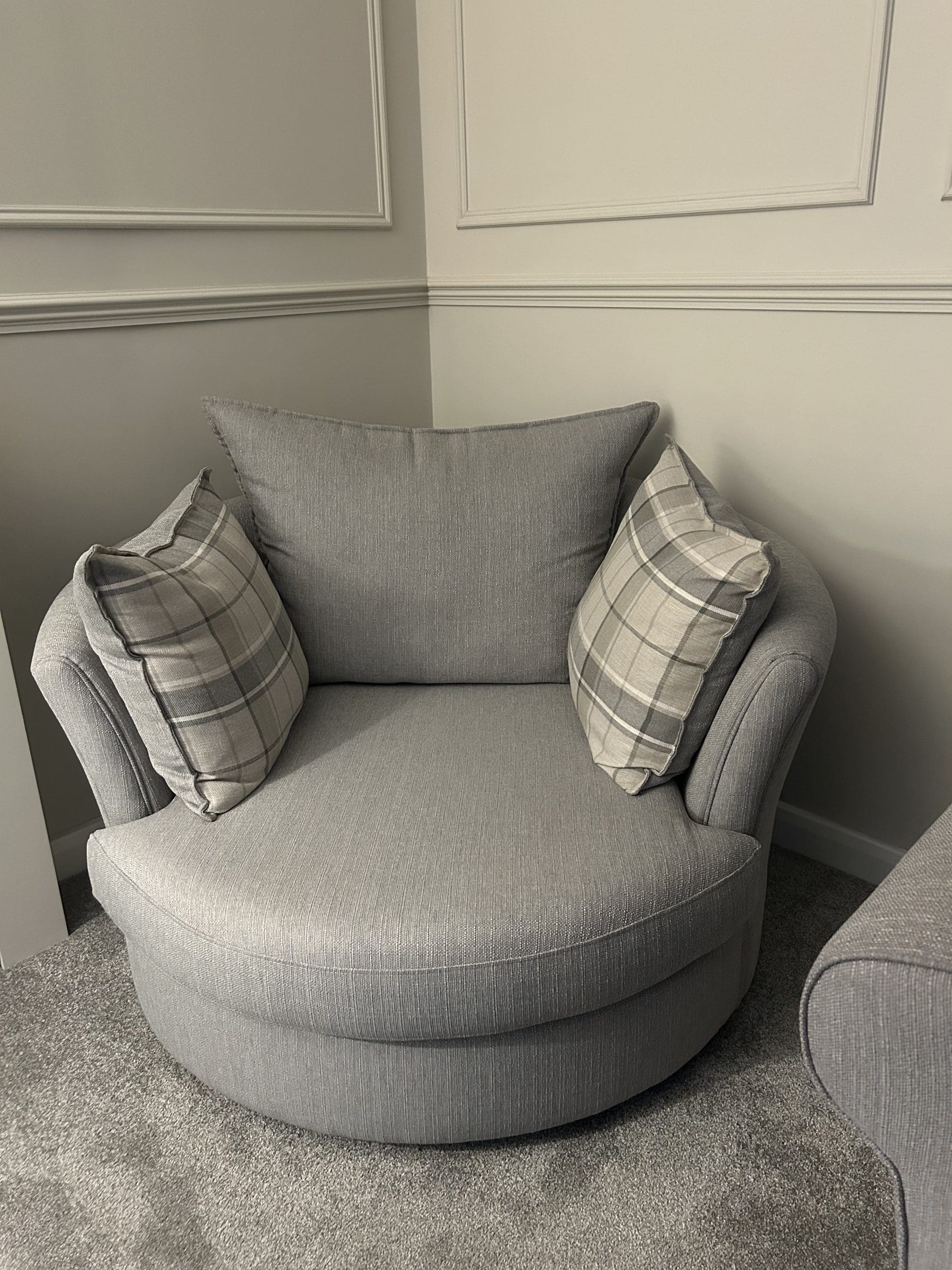 Grey Left Corner Sofa Swivel Chair Owen DFS Sofalistic The Sofa Marketplace buy and sell preloved sofas nationwide