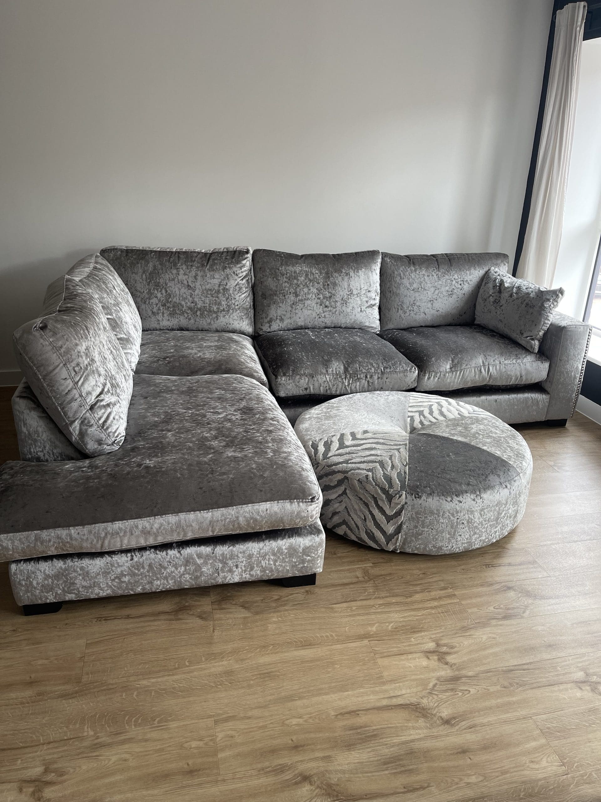 Dfs grey sofa corner store