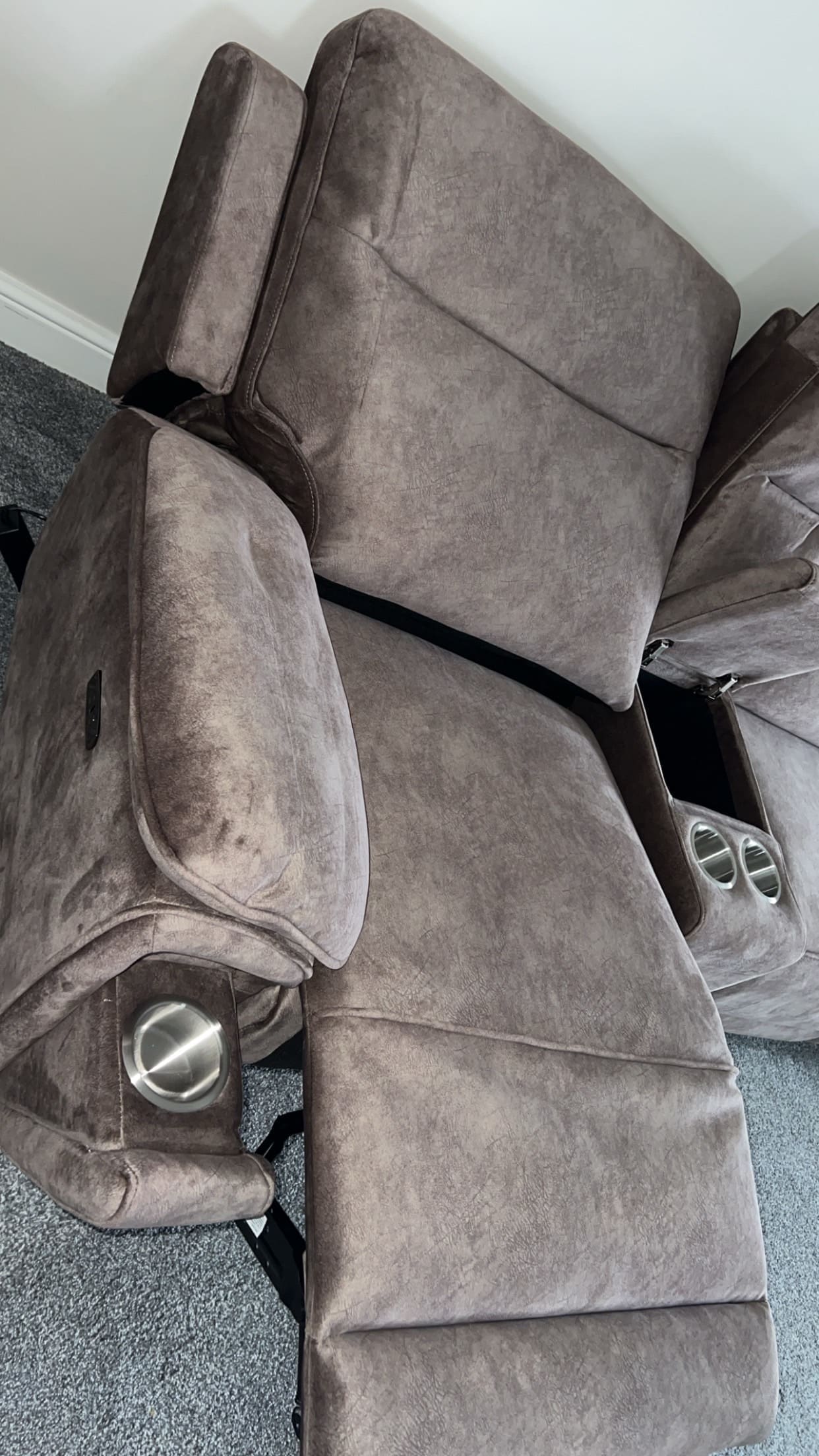 Osaka Modular Corner Recliner Sofa with Console – Truffle – Sofalistic ...