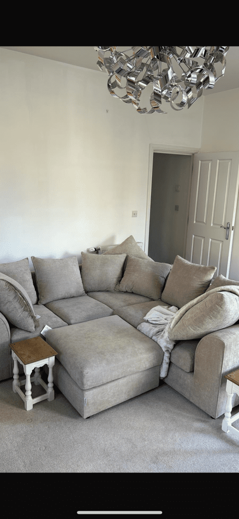 Double Corner Sofa (L Shape Sofa) & Foot Stool – Sofalistic | The Sofa Marketplace, buy and sell ...