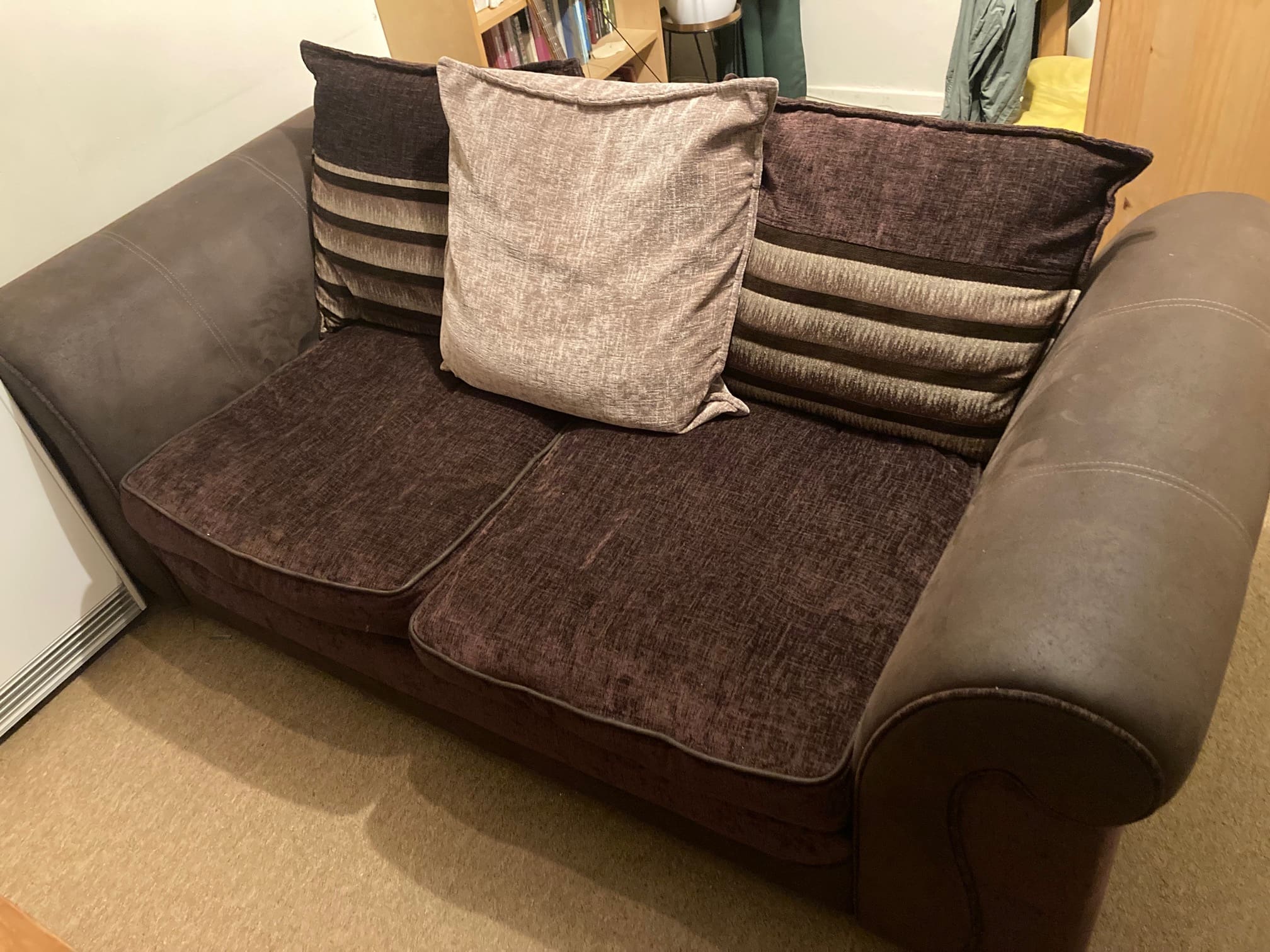 Large brown 2 seater DFS sofa Sofalistic The Sofa Marketplace buy and sell preloved sofas nationwide