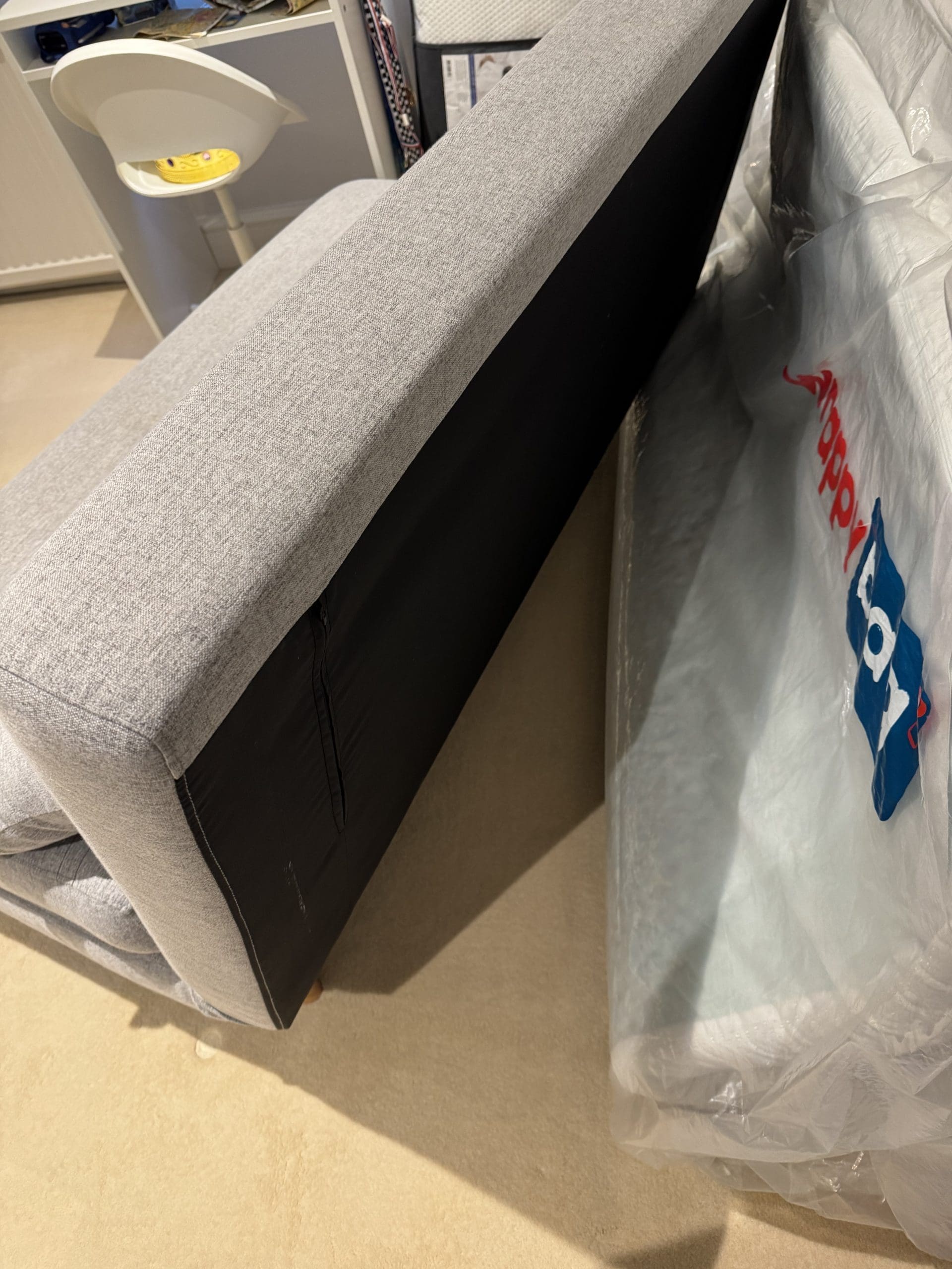 2 seater grey sofabed + memory foam topper – Sofalistic | The Sofa ...