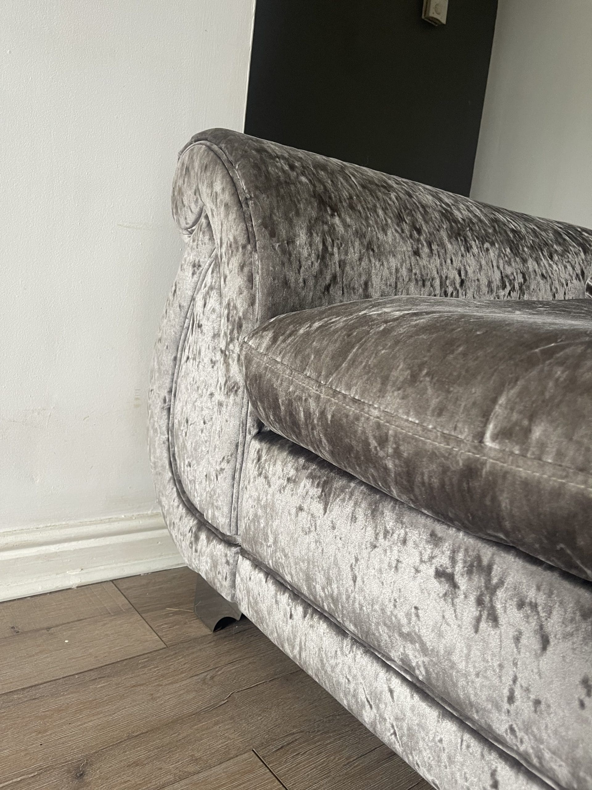 DFS Crushed Velvet Sofa & Cuddle Chair – Sofalistic | The Sofa ...