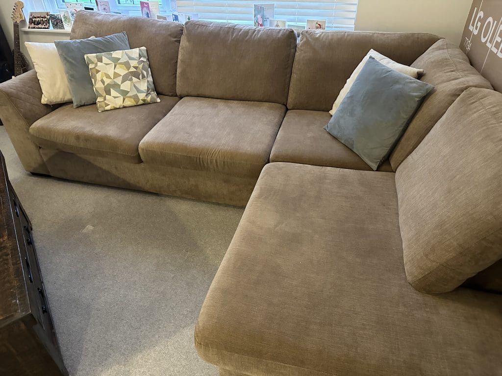 DFS corner sofa and cuddler with footstool – Sofalistic | The Sofa Marketplace, buy and sell ...