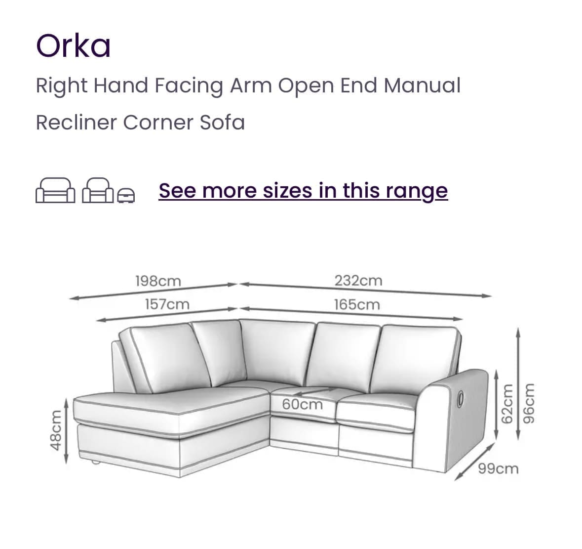 DFS Orka Manual Recliner Corner Sofa – Grey – Sofalistic | The Sofa ...