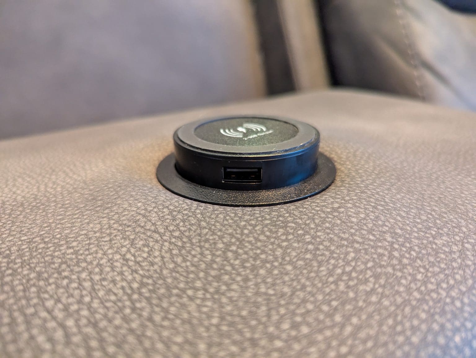 DFS Foster 3 Seater Power Recliner with Table – Charcoal – Sofalistic ...