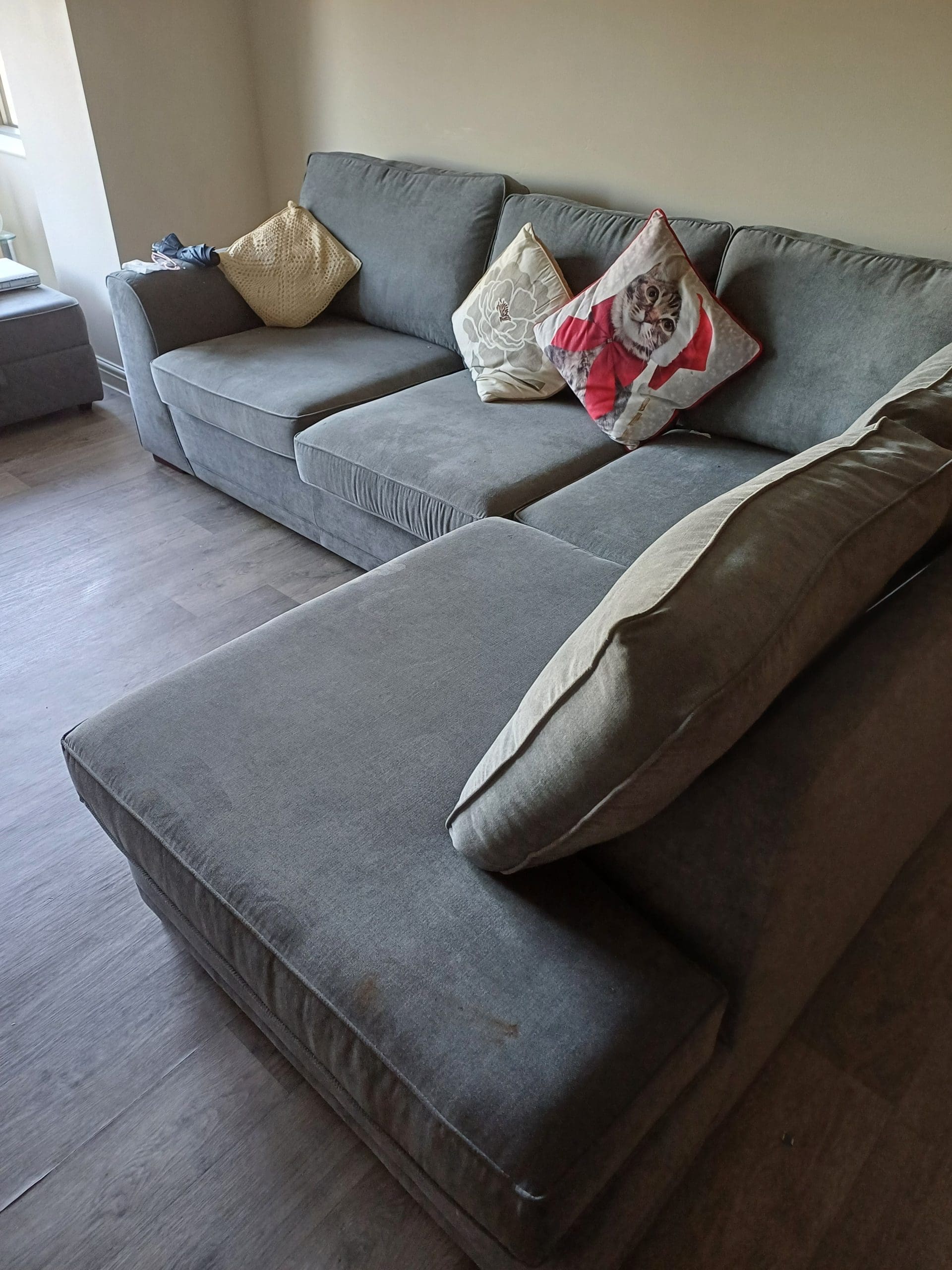 DFS ORCA left hand corner unit plus storage foot stall in graphite ...