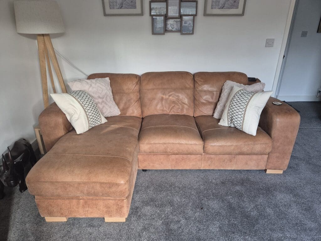 DFS THOR, Tan Nubuck Leather, 3 piece suite – Sofalistic | The Sofa ...