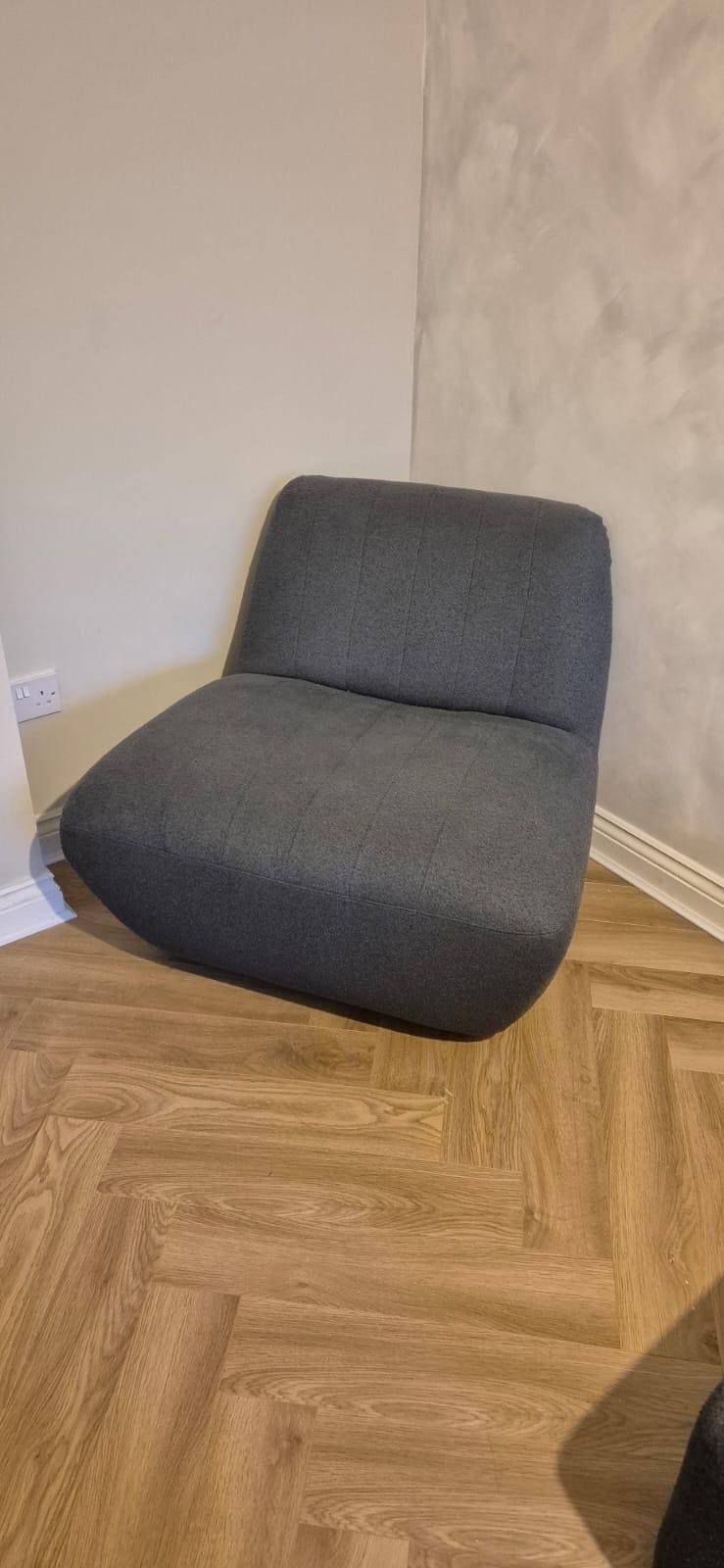 DFS Callux Grey 4 Seater + Chair + Pouffe – Sofalistic | The Sofa ...