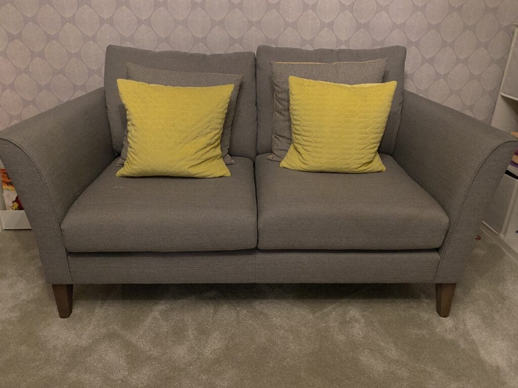 Marks and Spencer 2 seater grey sofa – Sofalistic | The Sofa Marketplace, buy and sell preloved ...