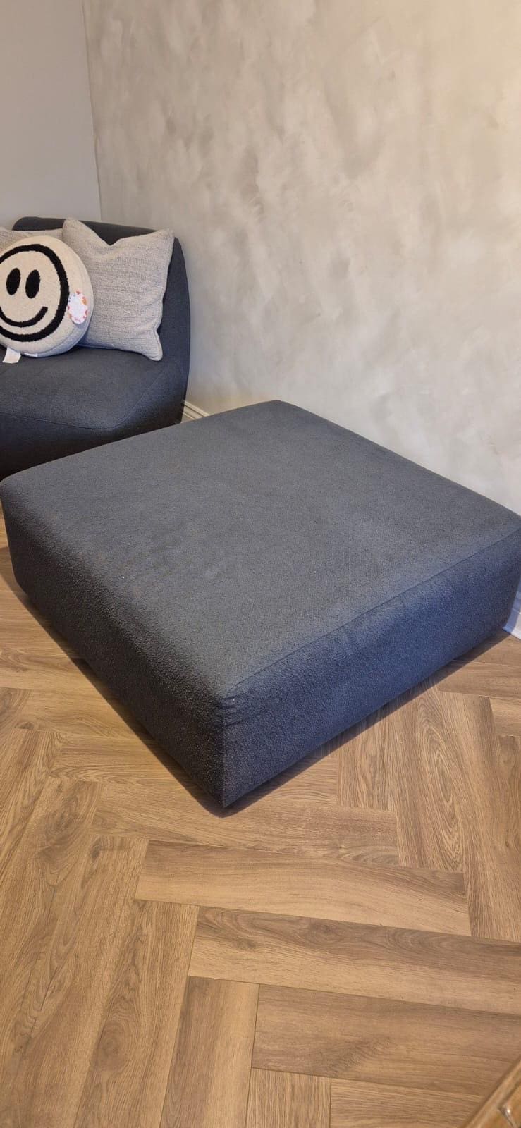 DFS Callux Grey 4 Seater + Chair + Pouffe – Sofalistic | The Sofa ...